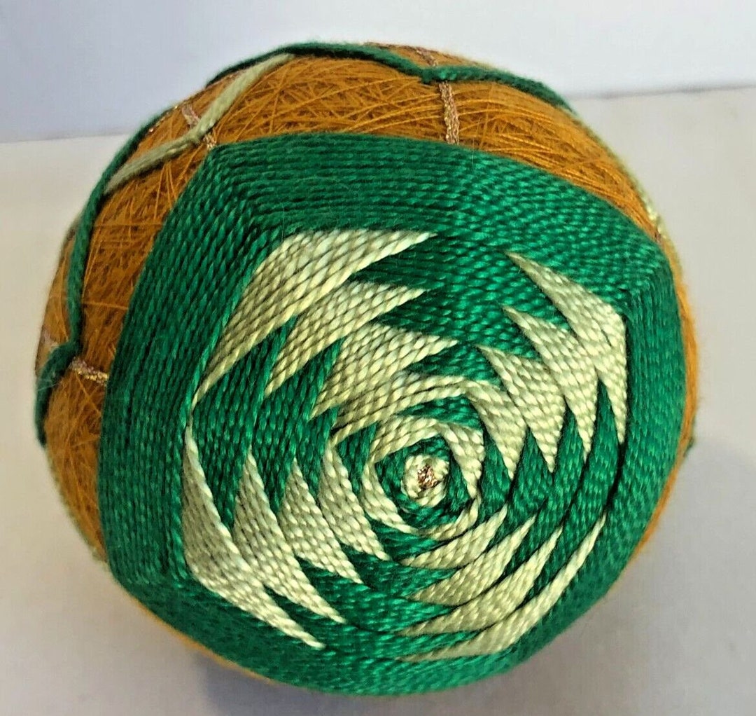 Vintage Temari Ball Japanese Traditional Thread Folk Art - Etsy