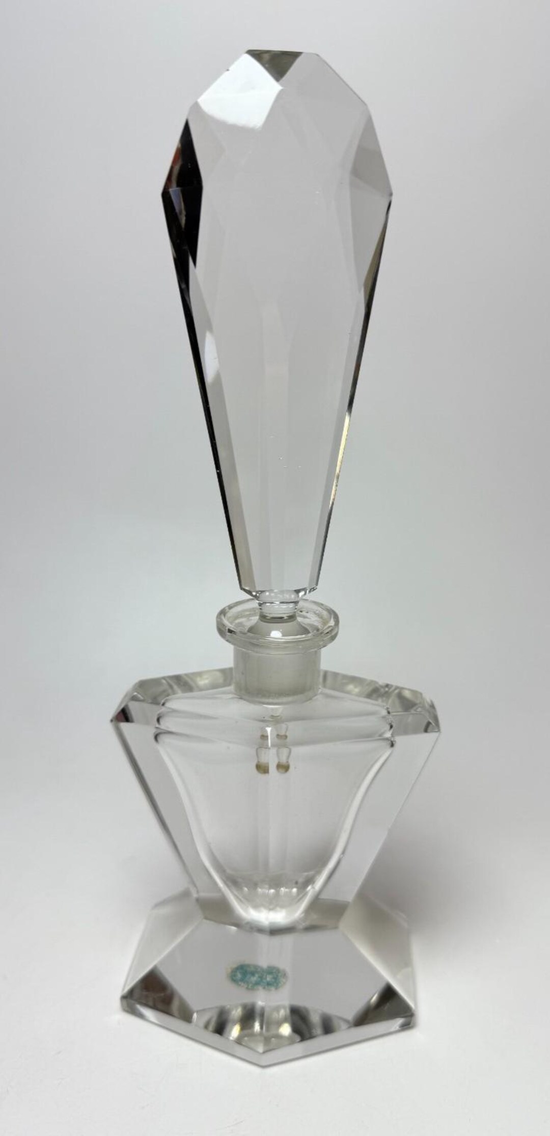 Vintage Art Deco Hand Cut Crystal Perfume Bottle Long Dabber ...