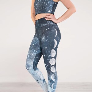 Moon Phases Athleisure Leggings With Zodiac Constellations - Etsy