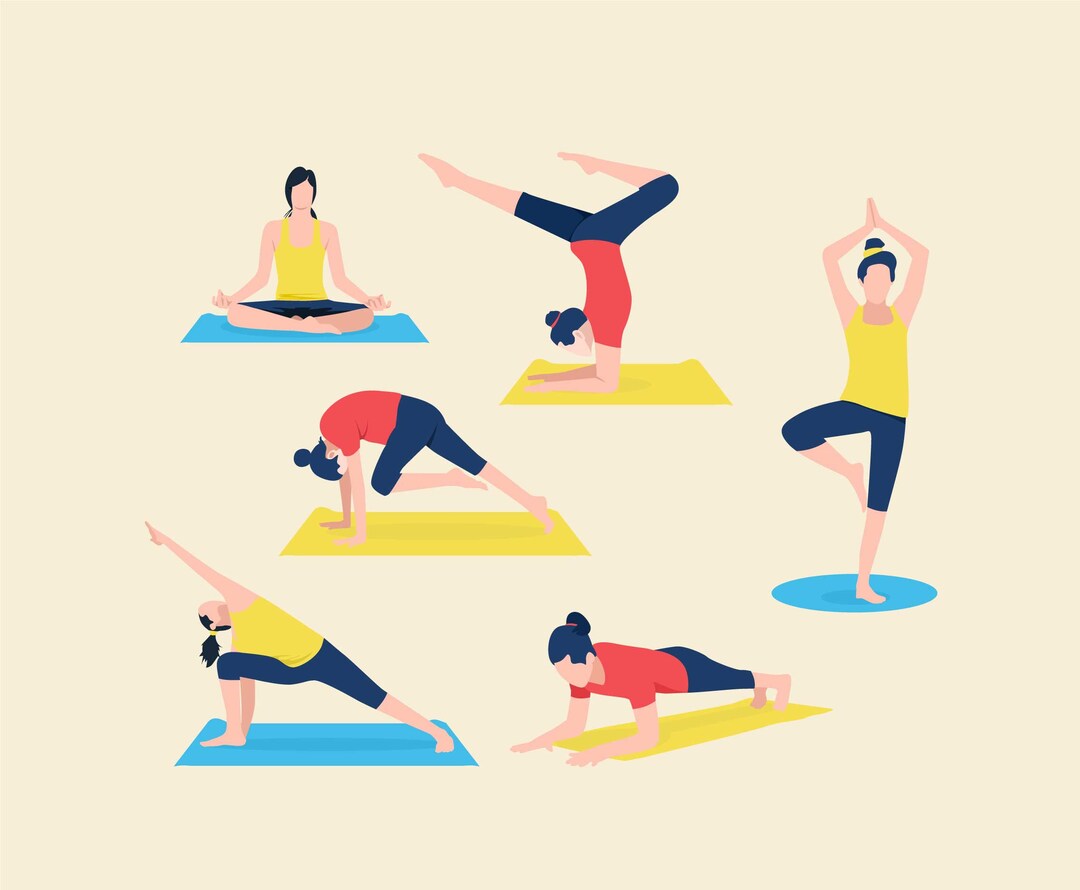 Yoga Svg, Yoga Clipart, Yoga Vectors, - Etsy