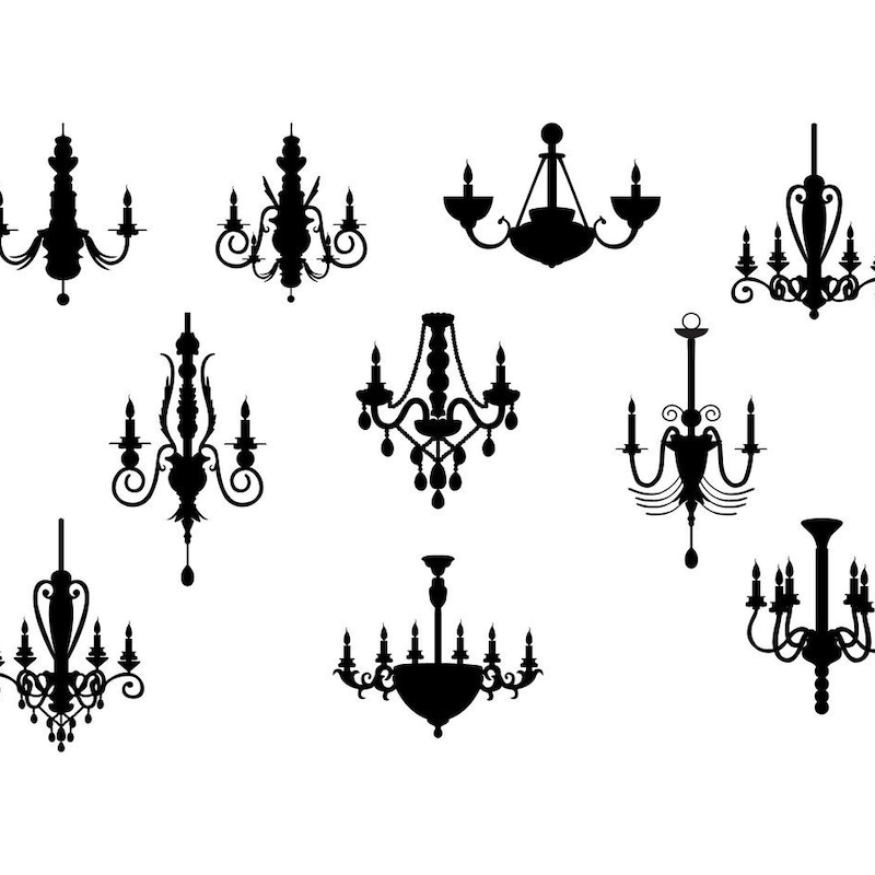 Chandelier Vector - Etsy
