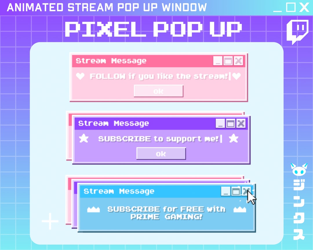 Animated Pixel Pop up Window - Etsy