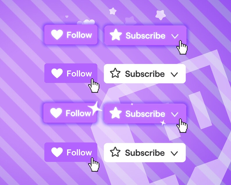 ORIGINAL Animated Twitch Follow Subscribe Pop-up - Etsy