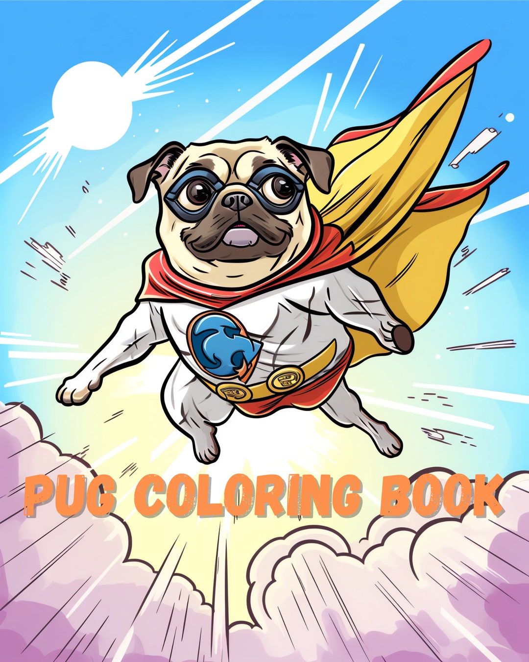 Adorable Pug Coloring Book Fun and Relaxing Digital Designs for Kids ...
