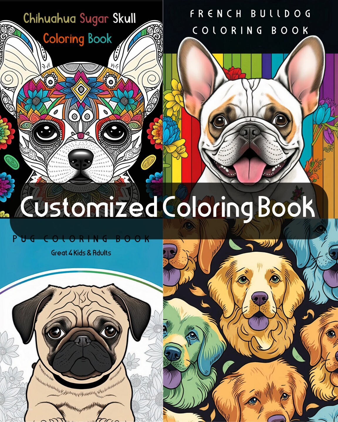 Personalized Dog Breed Coloring Book - Customized With Your Dog's Name ...