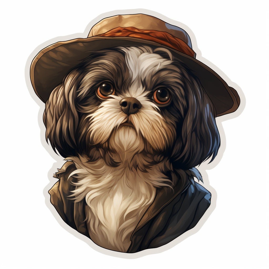 Shih Tzu Stickers Pack - 44 Adorable and Unique Designs - Ideal for Dog ...