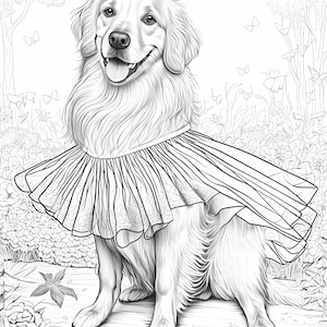 Golden Retriever Coloring Book: 37 Designs for Kids, Adults, and Dog ...