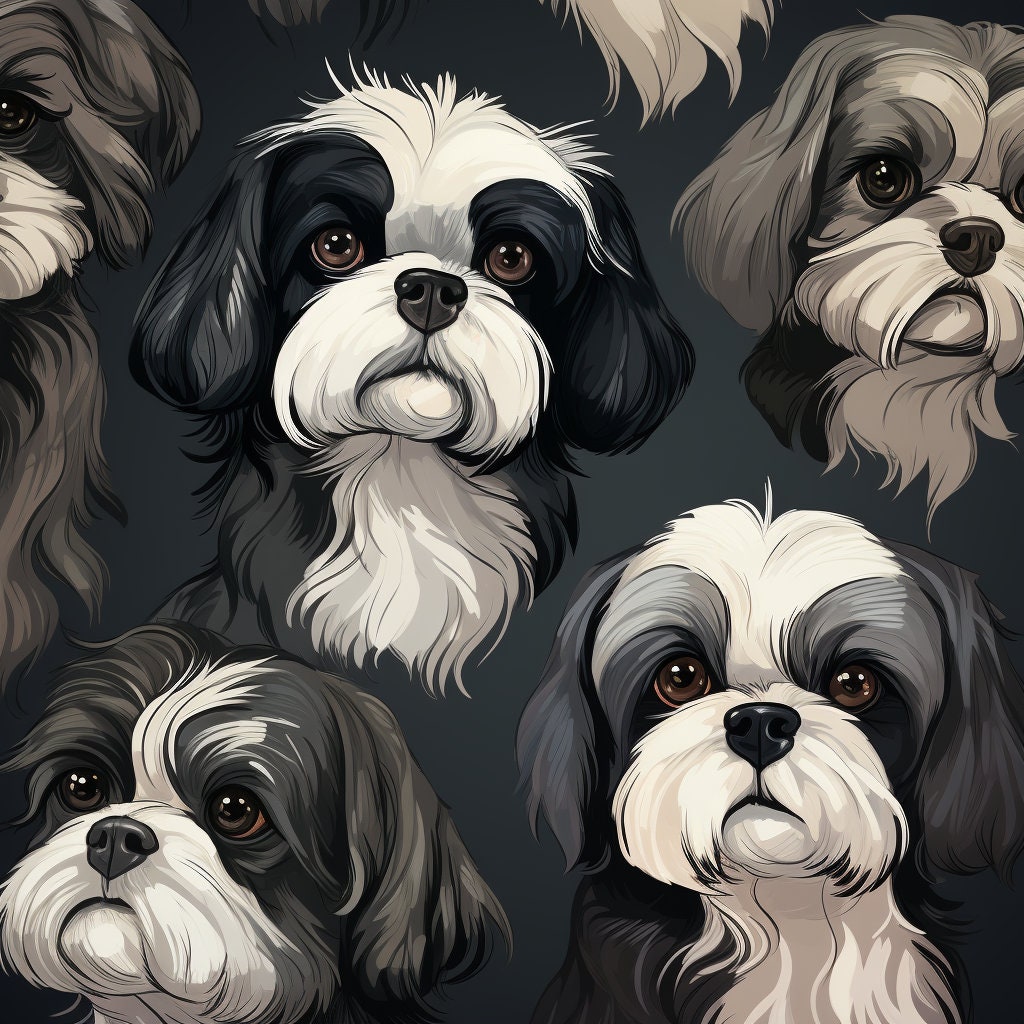 Shih Tzu Bundle - Unique Patterns & Coloring Book - Digital Download ...