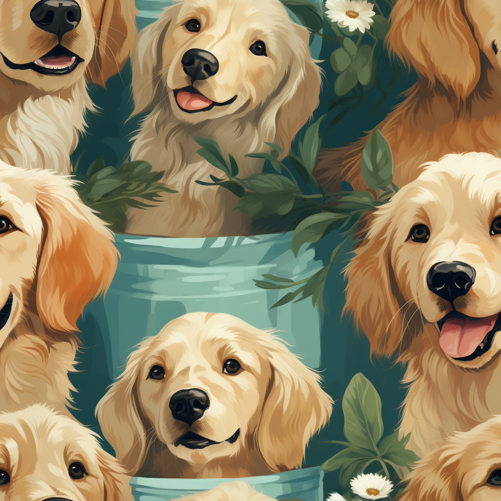 Golden Retriever Bundle Unique Patterns & Stickers Perfect - Etsy