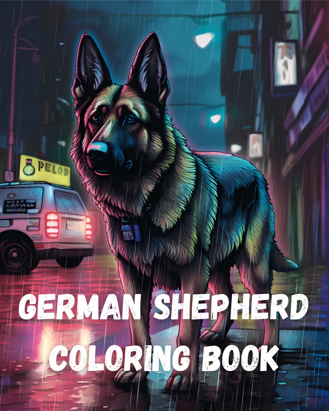 German Shepherd Wonders: A Delightful 50-page Coloring Book for Dog ...