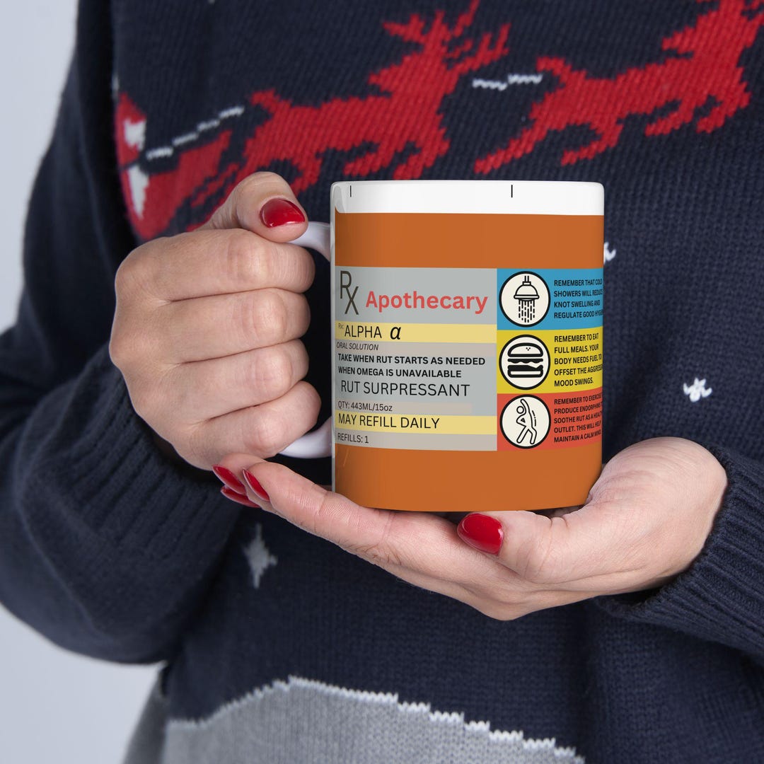 Rx Omegaverse Mug - Alpha Rut Suppressant, Apothecary Gift - Etsy