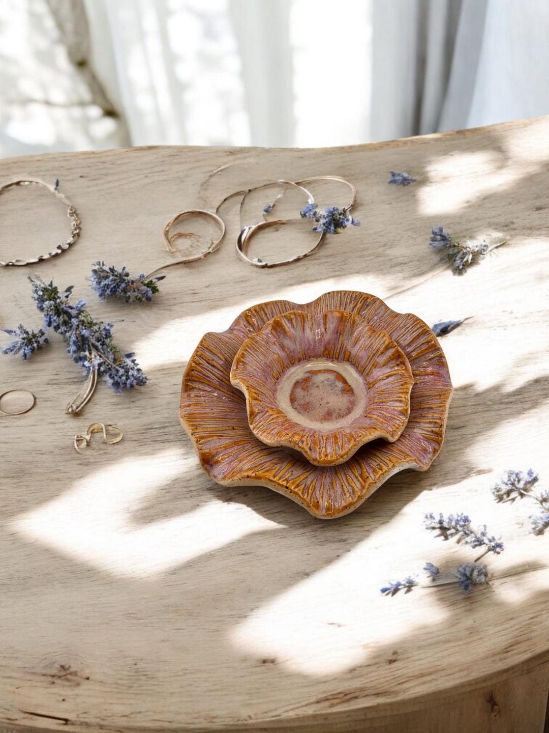 Handmade Ceramic Nesting Dishes – Boho Trinket Dish, Ring Dish, Dipping ...