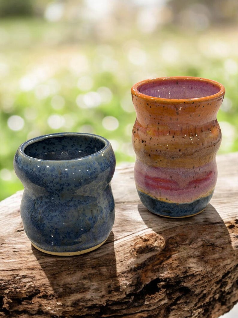 Ceramic Flower Stem Vase Handmade Pottery Colourful Vases Unique ...