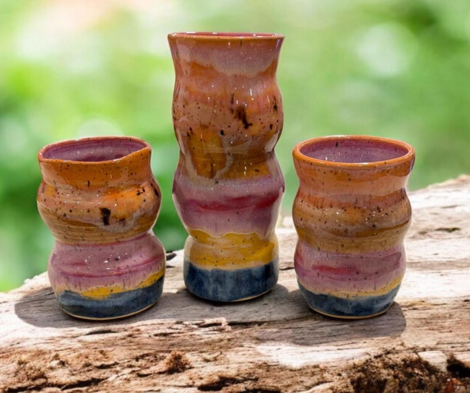 Ceramic Flower Stem Vase Handmade Pottery Colourful Vases Unique ...