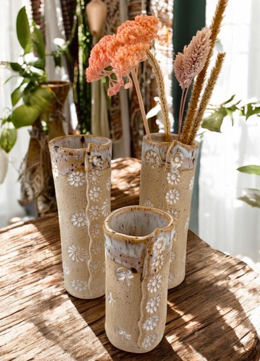 Ceramic Flower Stem Vase, Handmade Pottery, Unique Pottery Gifts ...