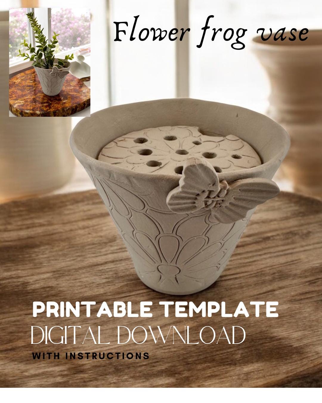 Pottery Template, Hand Building, Slab Pottery, Easy to Follow ...