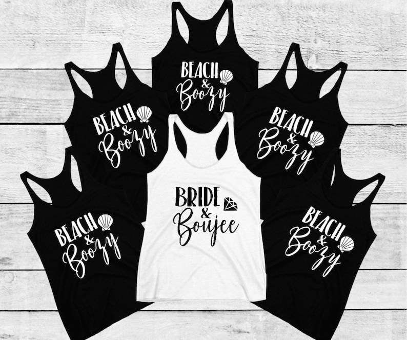 Bride and Boujee Beach and Boozy Bachelorette Wedding | Etsy