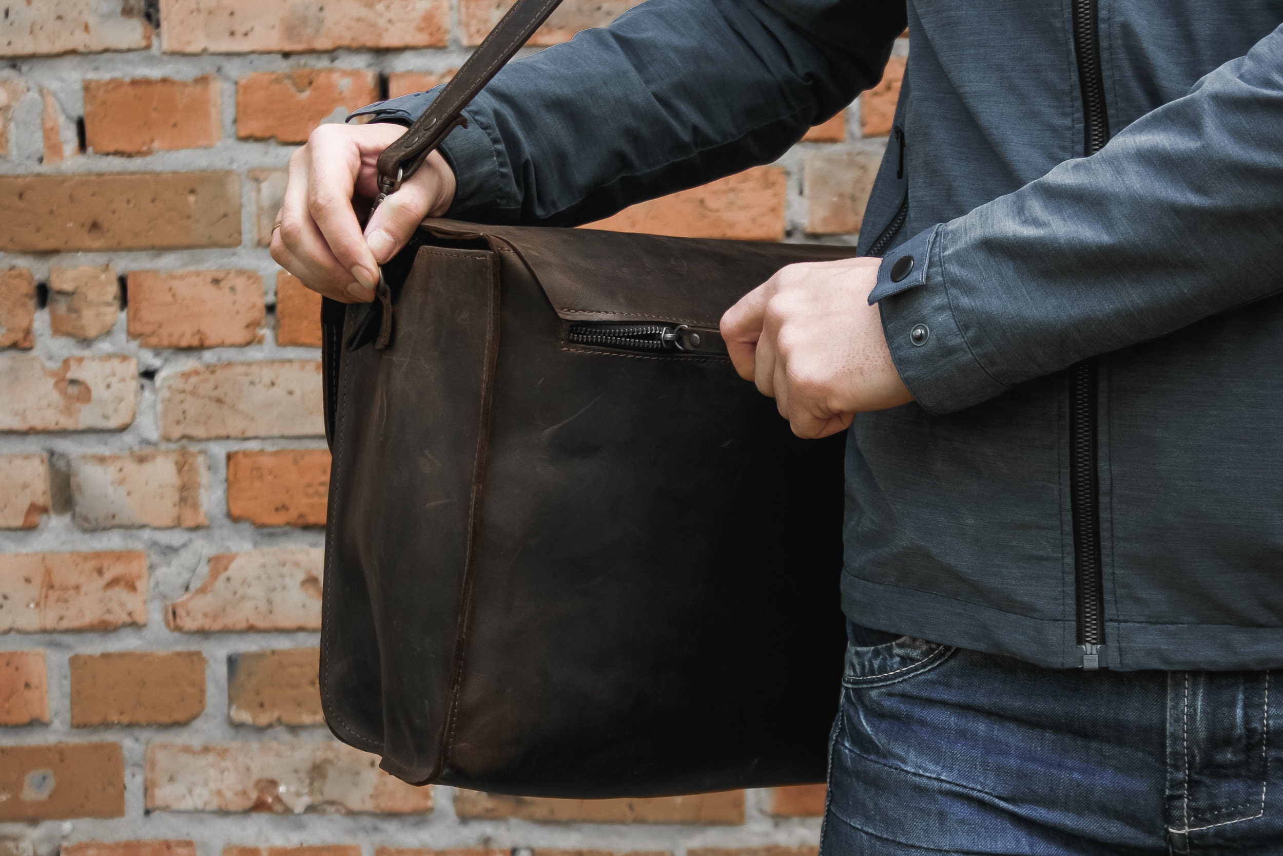 Leather Tool Bagleather Messenger Bagtool Bags for | Etsy
