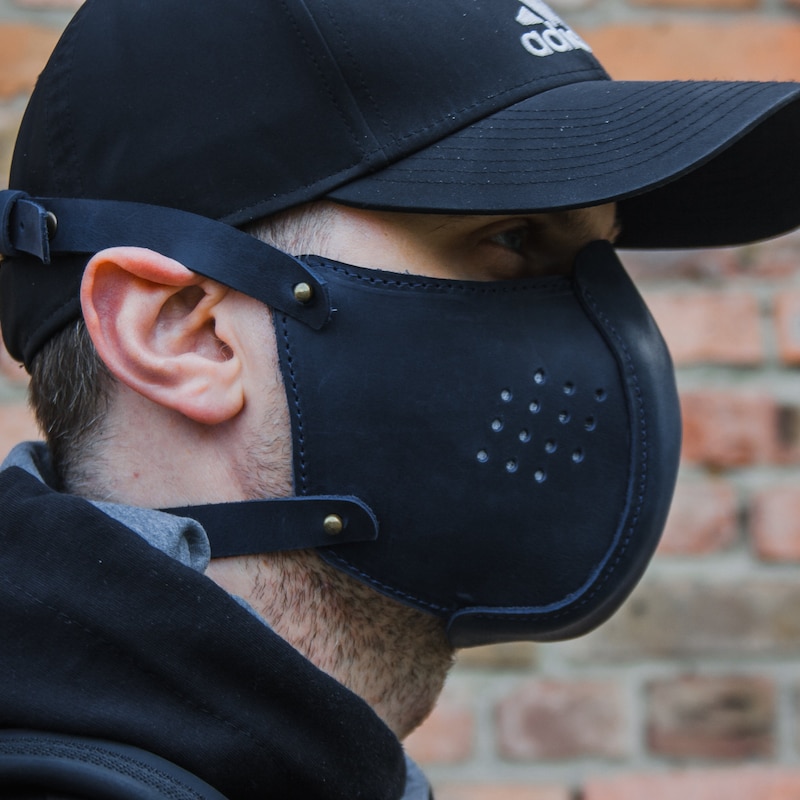 Leather Face Mask - Etsy