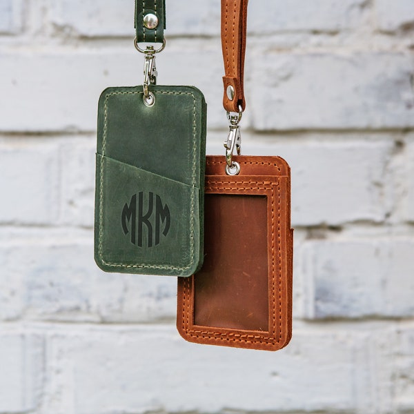 Leather Badge Card Holder - Etsy