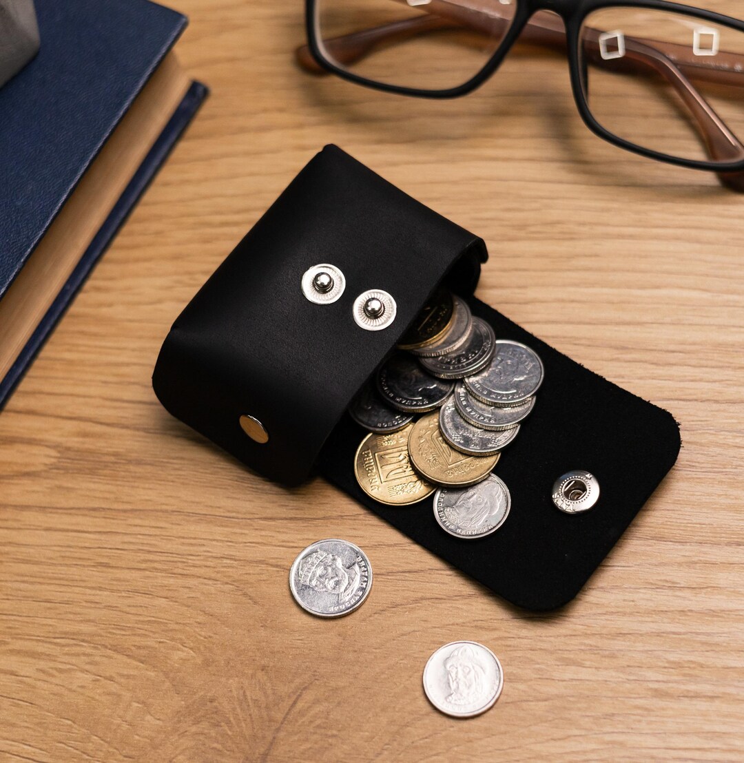 Leather Coin Pouch, Leather Coin Purse, Leather Change Pouch, Leather ...