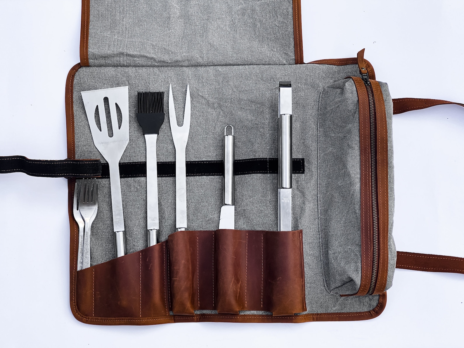 Grilling Utensil Holder,bbq Leather Bag,outdoor Cooking Bag,custom ...