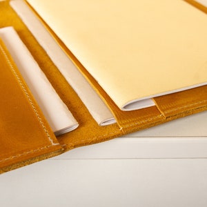 Yellow Leather Journal Cover A5,leather Notebook Cover A5,leather ...