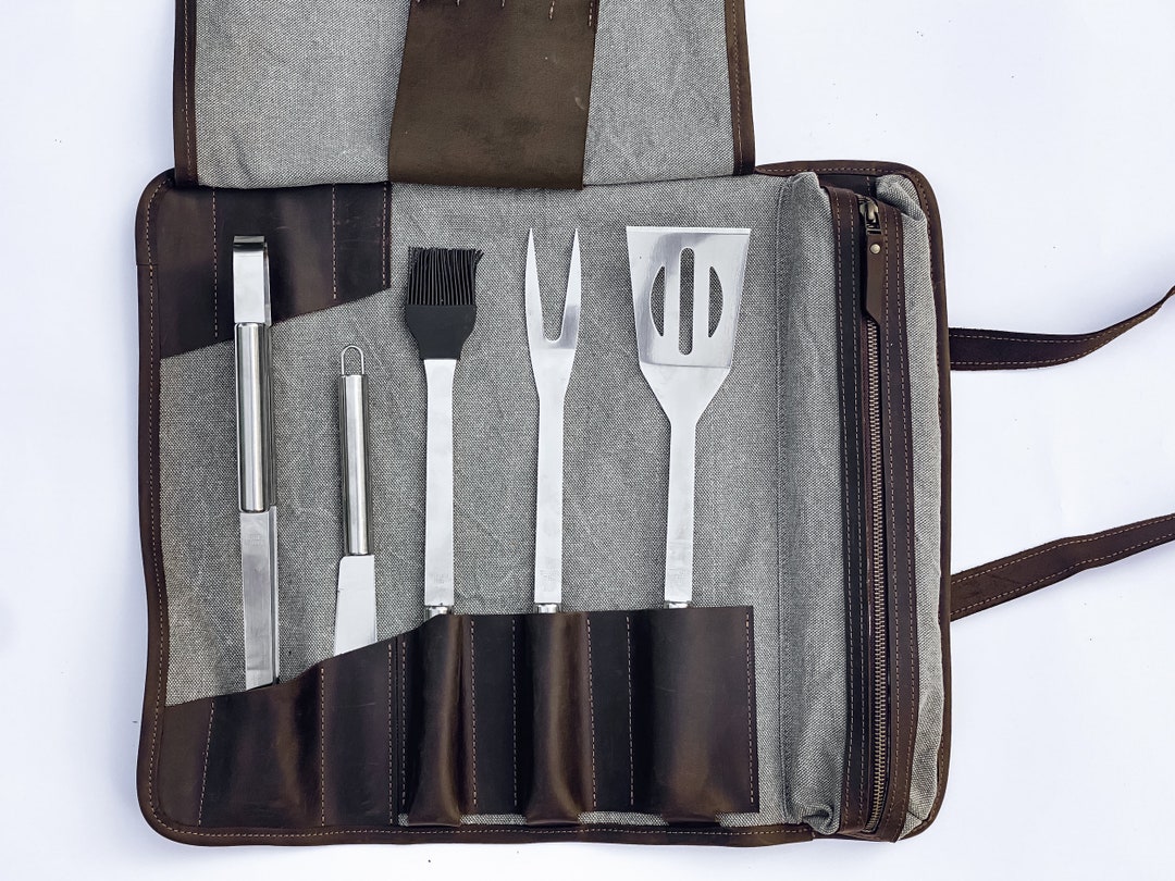Canvas Grill Tool Holder,grill Tool Storage,custom Grill Roll,grill ...