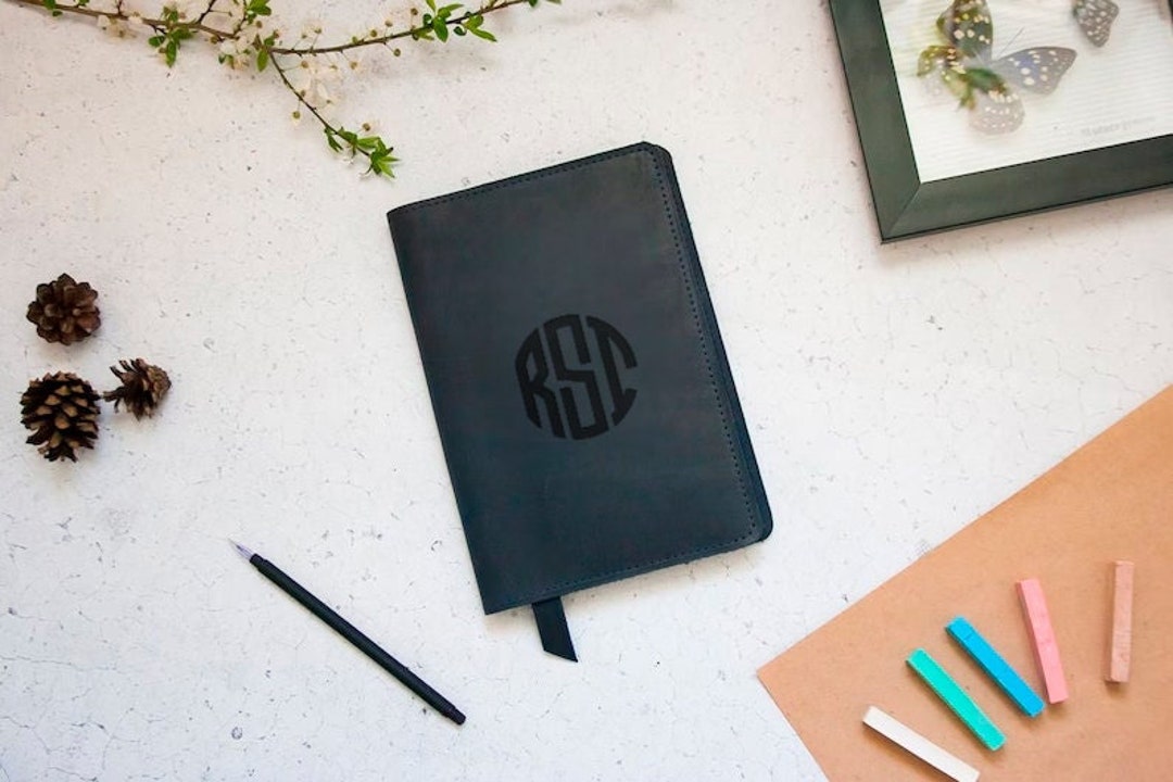 Engraved Notebook Cover, Custom Notebook Cover, Blue Notebook Cover, A4 ...