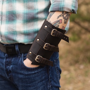 Leather Cuff Wallet, Leather Wrist Wallet, Leather Bracelet Card Holder ...