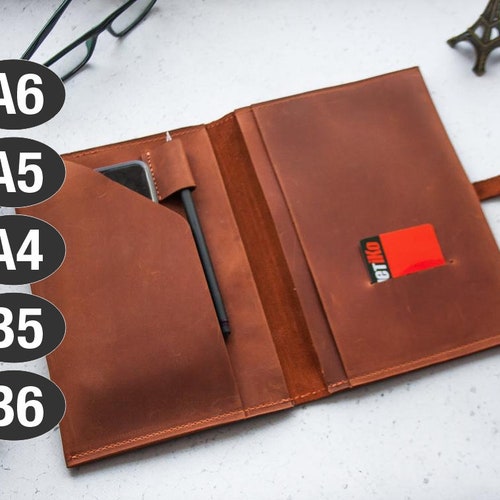 Leather Planner Cover A6 Travel Journal Cover A5 Leather - Etsy