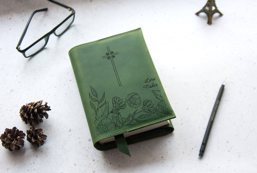 Engraved Bible Cover, Large Bible Cover, Personalized Bible Cover for ...