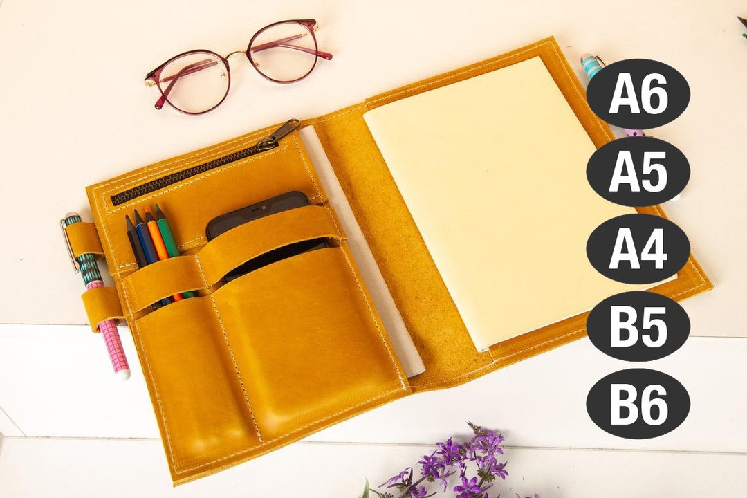 Notebook Cover Pen Holder,notebook Cover,book Cover,leather Notebook ...