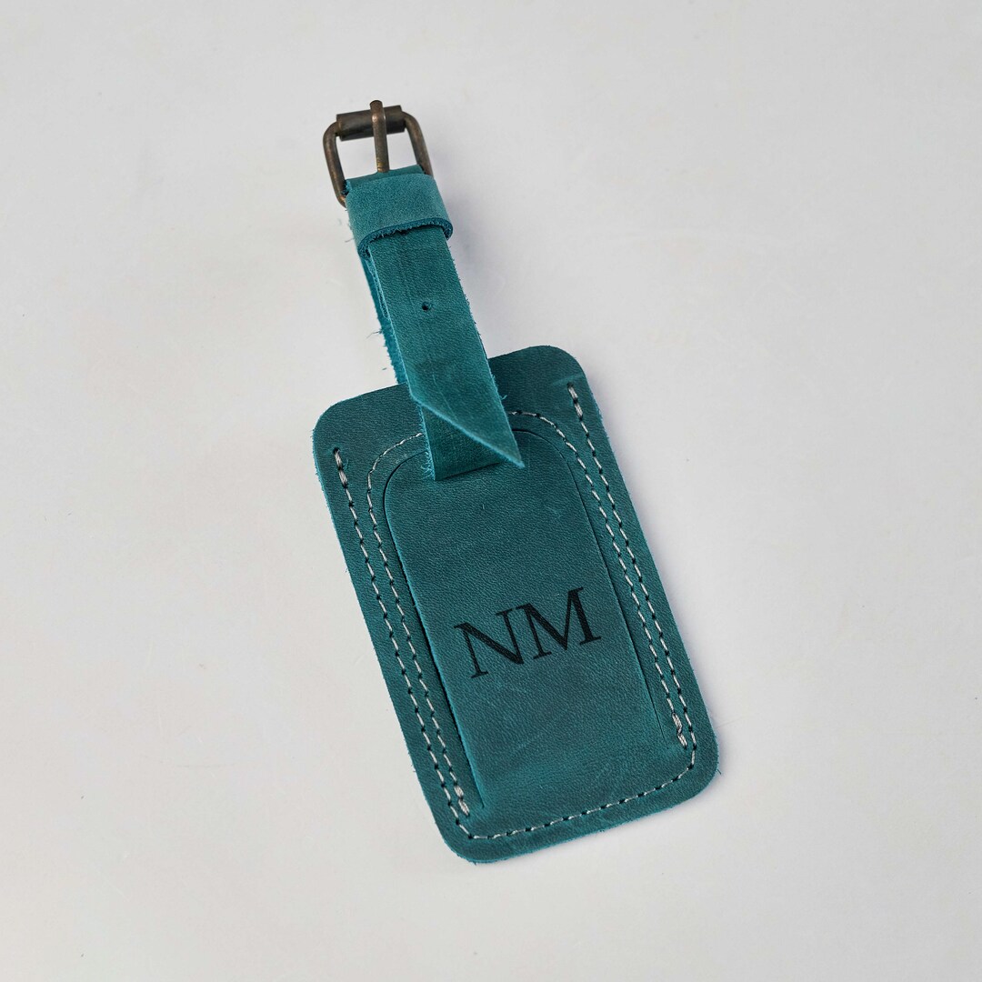 Leather Luggage Tags Personalized, Leather Luggage Tags Engraved ...