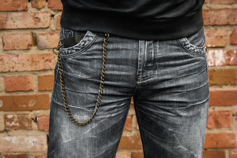 Chain Wallet for Men,chain Wallet Leather,biker Chain Wallet,leather ...