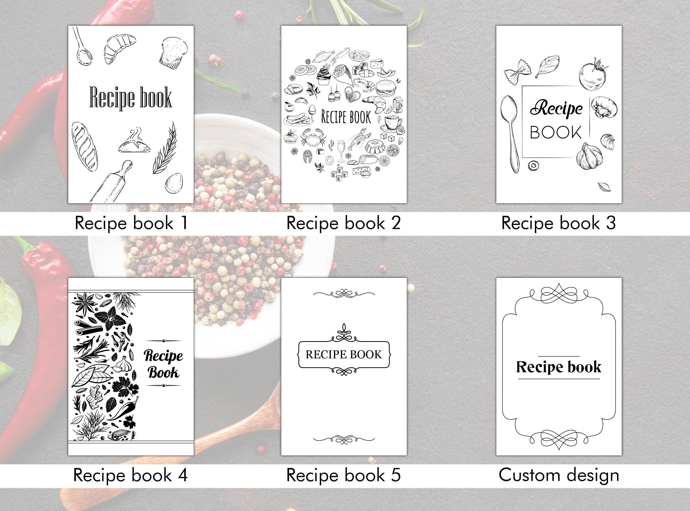 Personalized Recipe Bookfamily Recipe Bookpersonalized Cook - Etsy