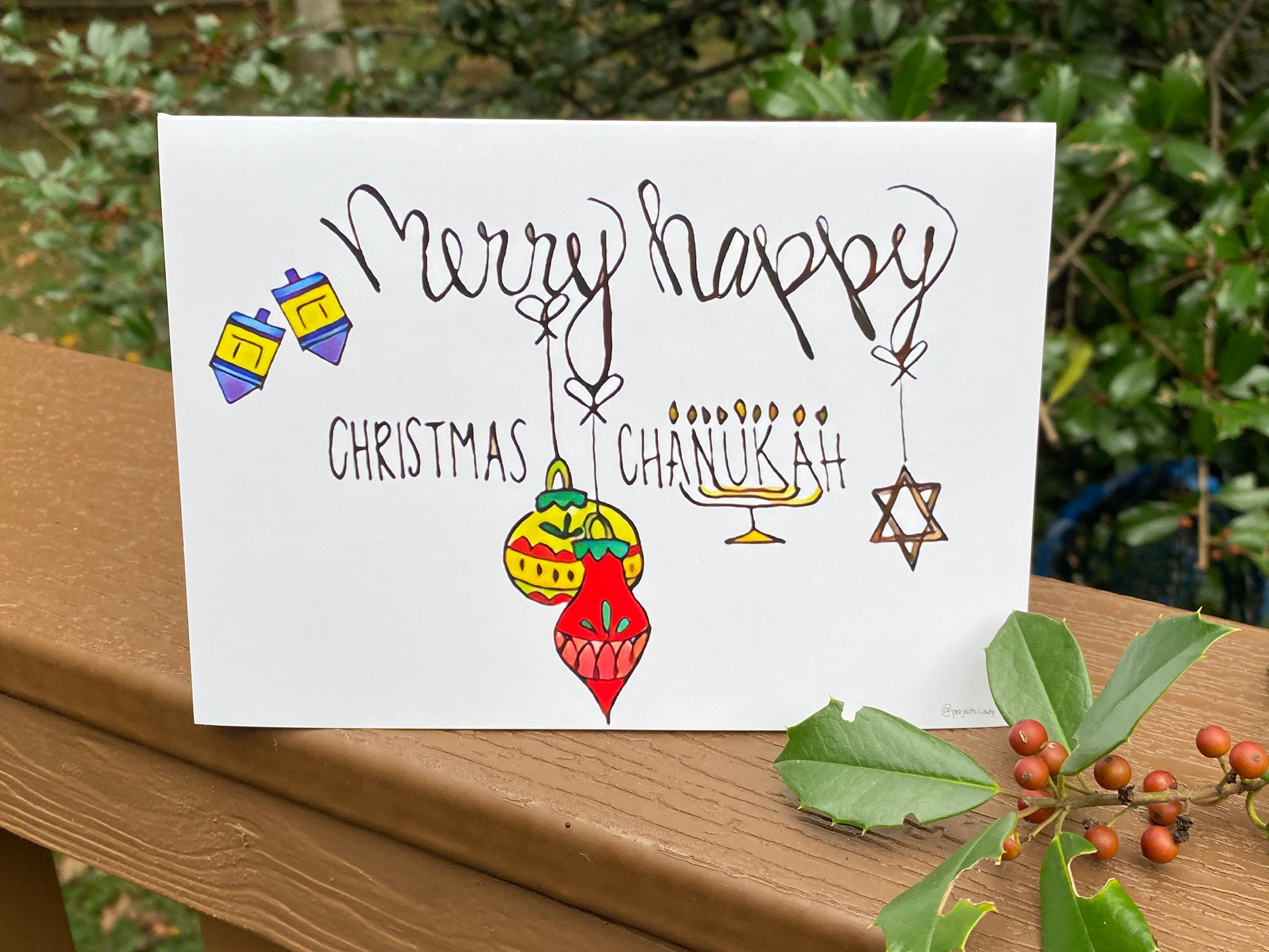 Interfaith Holiday Cards, Christmas and Chanukah Greeting Cards, Merry ...