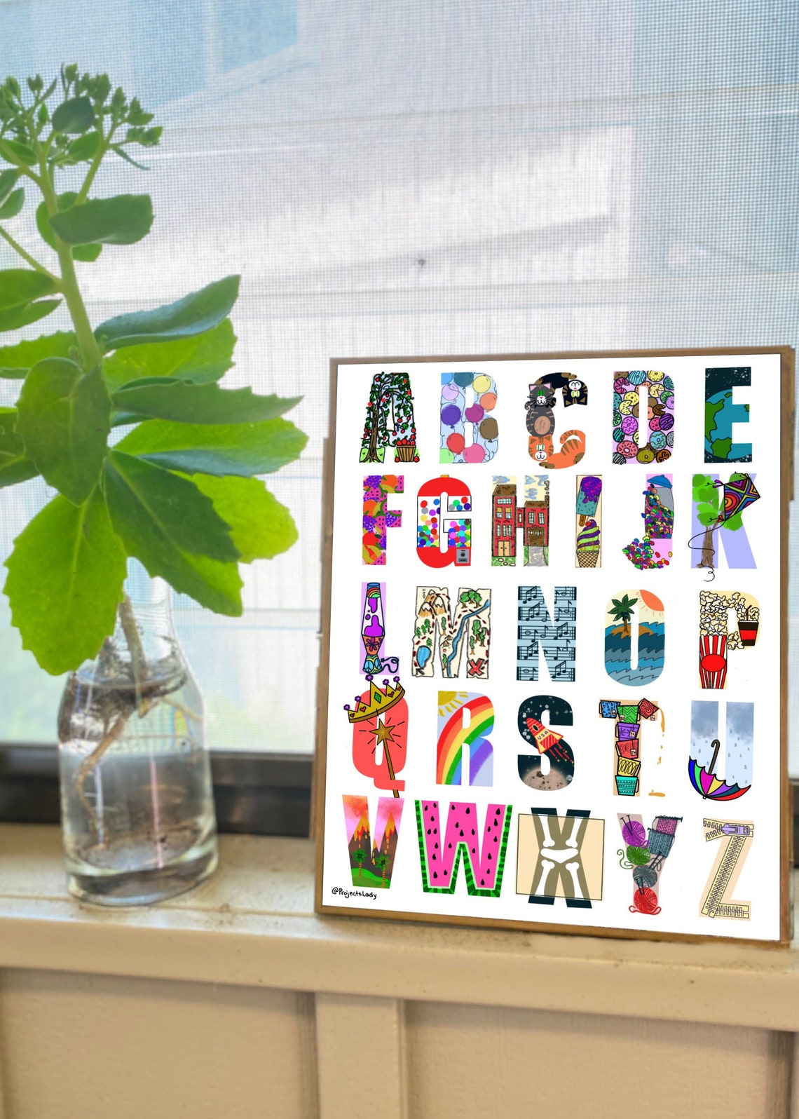 Kids Alphabet Artwork, Nursery Art, ABC Poster, Alphabet Art Letter ...
