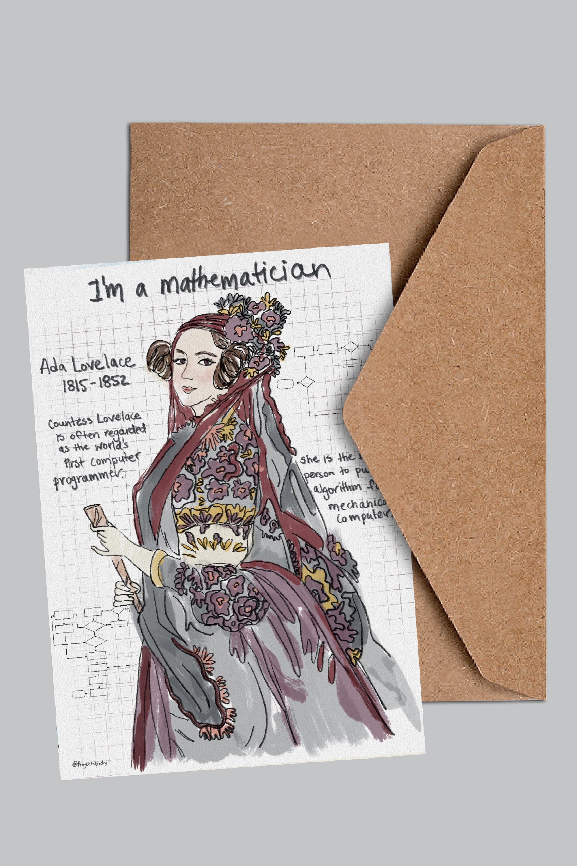 Women in STEM Art Print, Ada Lovelace Portrait, Woman Coder Portrait ...