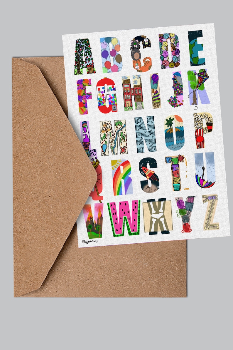 Kids Alphabet Artwork, Nursery Art, ABC Poster, Alphabet Art Letter ...