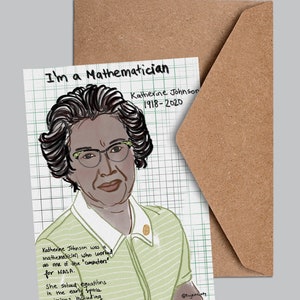 Women in STEM Art Print, Katherine Johnson Portrait, Hidden Figures ...