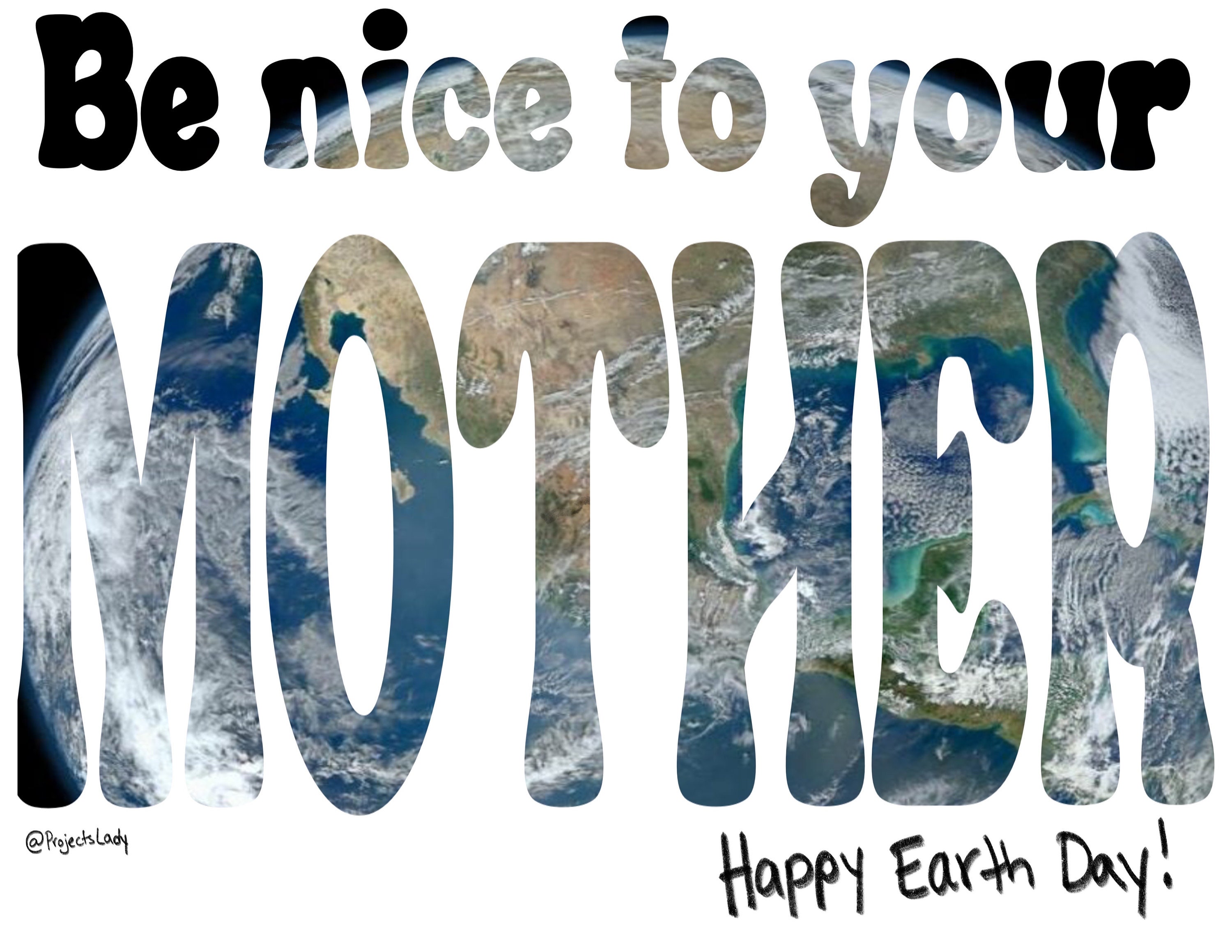 Earth Day Art Card, Be Kind to Your Mother, Mother Earth Stationary ...