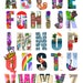 Kids Alphabet Artwork, Nursery Art, ABC Poster, Alphabet Art Letter ...
