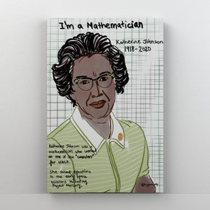 Women in STEM Art Print, Katherine Johnson Portrait, Hidden Figures ...