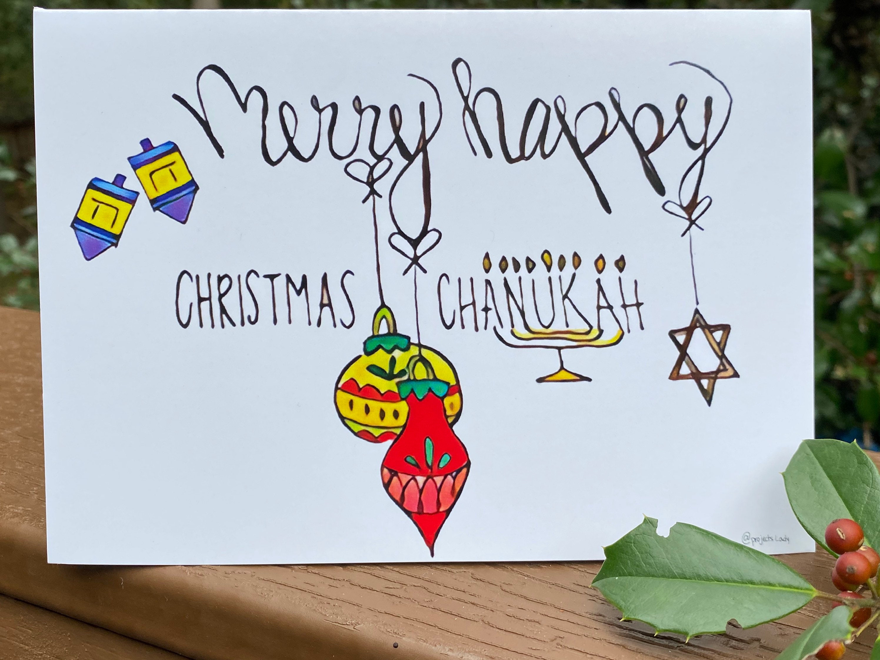 Interfaith Holiday Cards, Christmas and Chanukah Greeting Cards, Merry ...