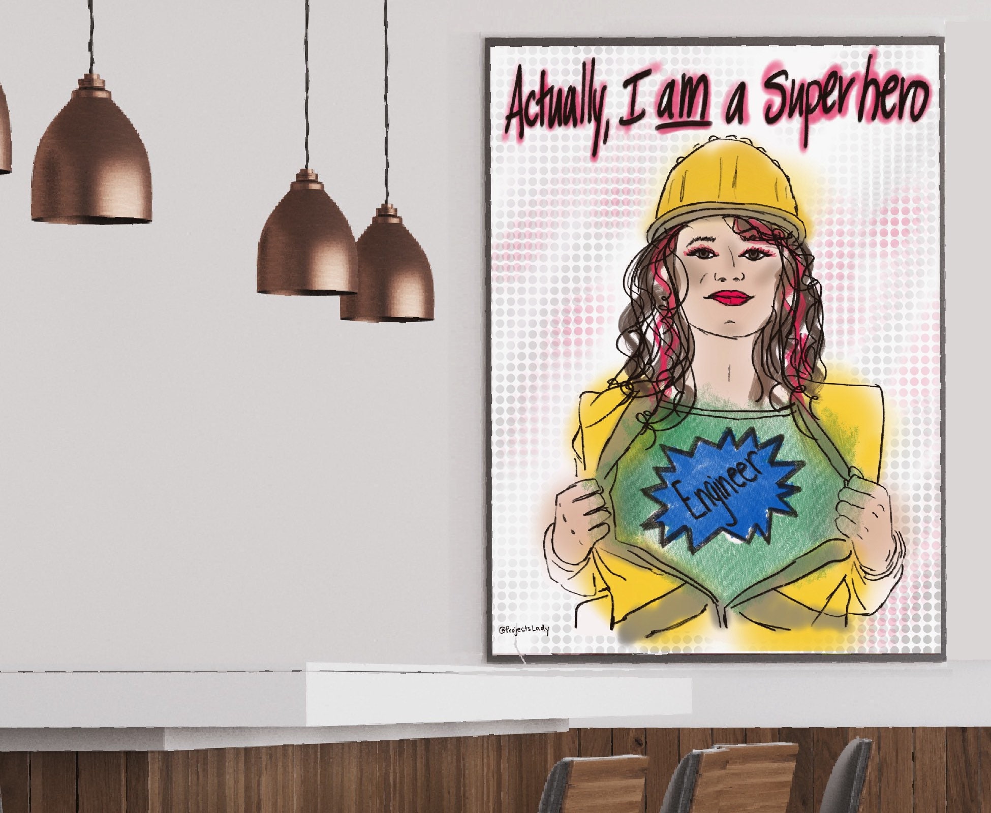 Women in Engineering Poster, Engineers Are Superheroes! Art Print Girls ...