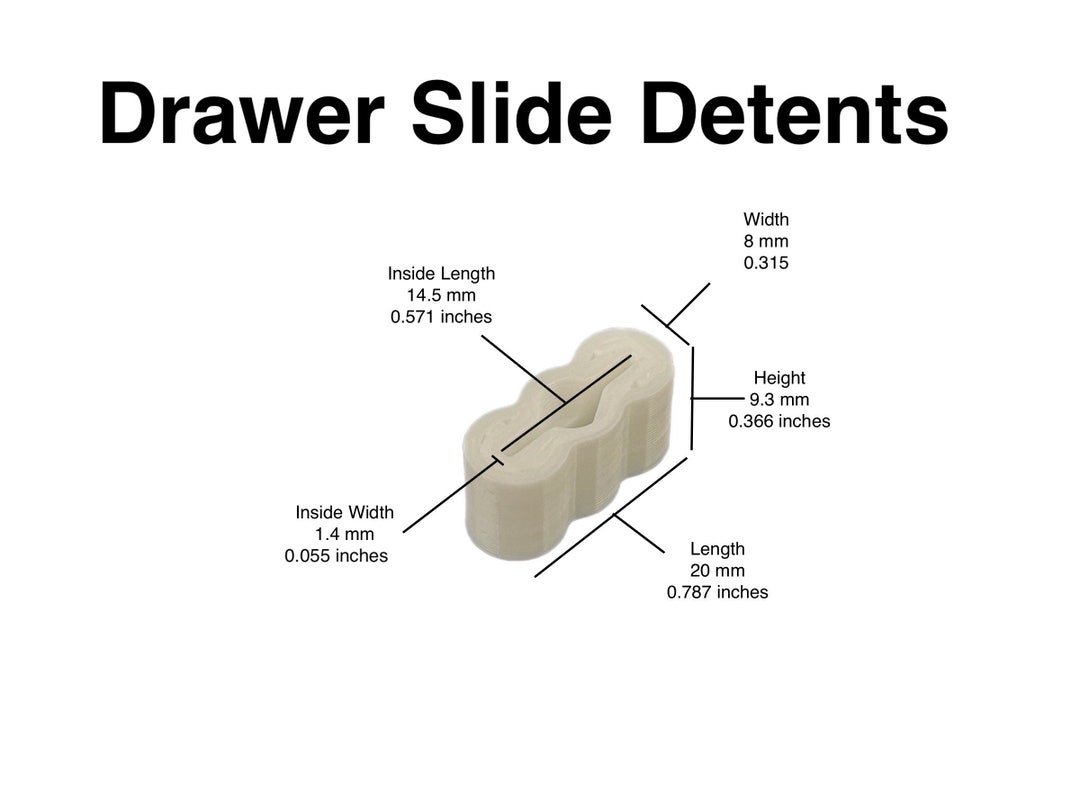 Drawer Slide Detent (6, 12, 24, 48 or 96 Pack) - Etsy