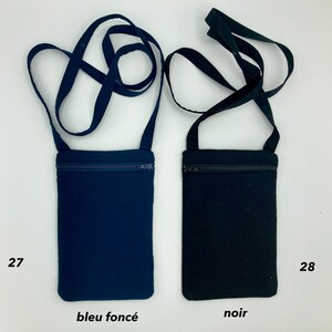 Cell Phone Crossbody Zipper Case, Fabric iPhone Pouch, Hands Free Phone ...