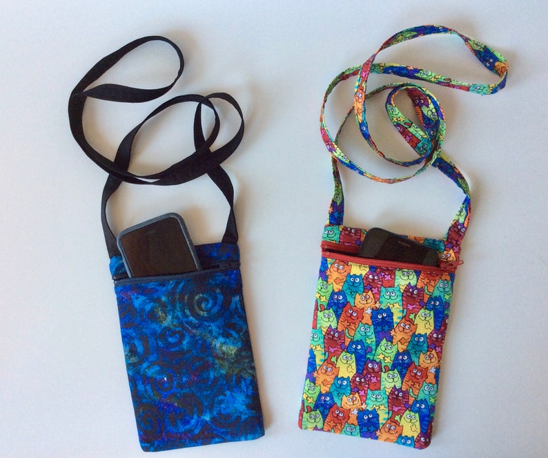 Cell Phone Crossbody Zipper Case Fabric Iphone Pouch Hands - Etsy