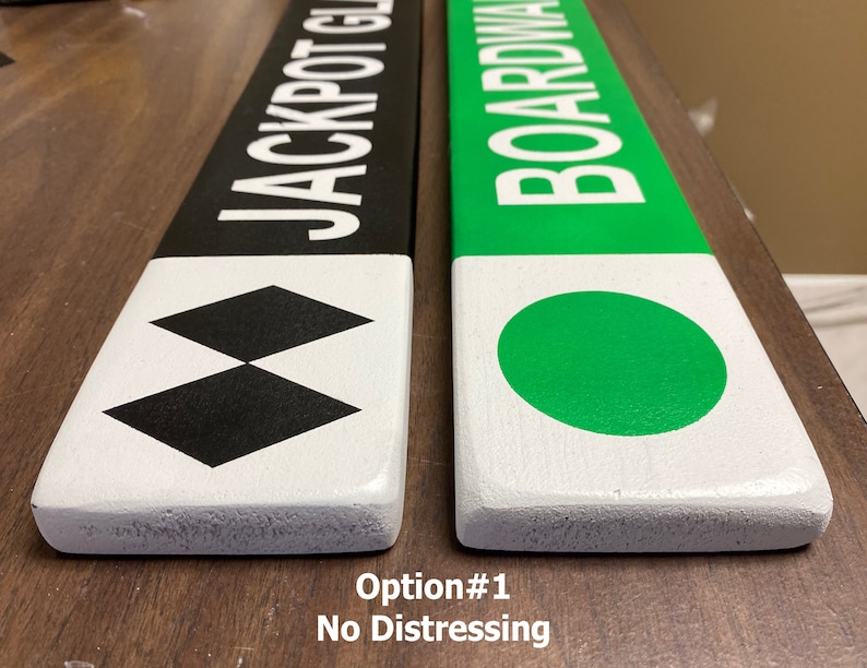 Personalized Rustic Ski and Snowboard Trail Signs Custom | Etsy